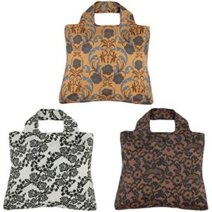 envirosax reusable shopping bag, set of 3, rosa