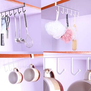 eywlwaar Mug Cups Cabinet Mug Hooks Kitchen Storage Hanging Hooks (4 Pack-Black)