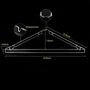 evron Acrylic Corner Mounting Shelf,Corner Shelves Waterproof for Bathroom Storage,Easy to Install Wall Corner Shelf,Set of 2 (Clear)