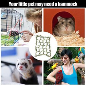 2 Pcs Pet Climbing Rope Net, Hammock Small Animal Activity Toy Bird Climbing Rope Ladder Ferret Cotton Rope Net Sets for Hamster Ferret Guinea Pig Chinchilla Cockatiel Parakeet Play