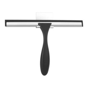 setsail shower squeegee for glass door stainless steel window squeegee all-purpose heavy-duty bathroom squeegee for shower glass door and tile cleaning non-slip handle 10 inches