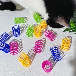 ISMARTEN Cat Spring Toy (100 Pack ), Interactive Cat Toy for Indoor Cats, Lightweight Durable Plastic, Plastic Cat Coil for Kittens to Swat, Bite, Hunt