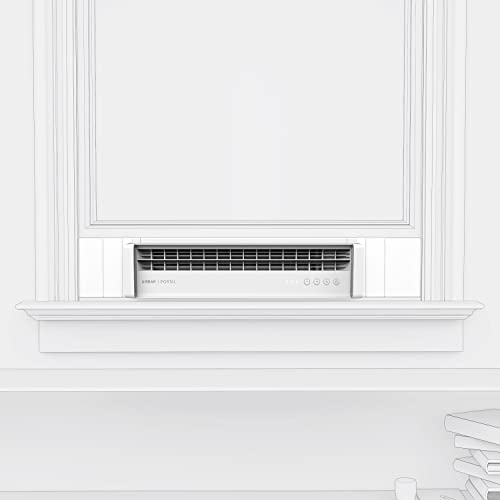 Sharper Image PORTAL Window Fan with 3 Speeds, Reversible Exhaust Mode, Weather Resistant, White, Black