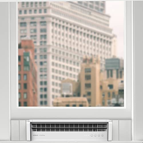 Sharper Image PORTAL Window Fan with 3 Speeds, Reversible Exhaust Mode, Weather Resistant, White, Black