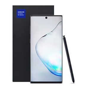 samsung galaxy note 10, 256gb, aura black - fully unlocked (renewed premium)