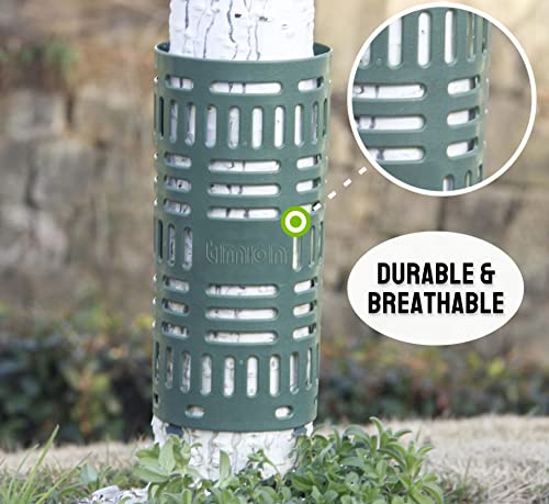 [ 6 Pack ] Plastic Tree Trunk and Bark Protector | Interlocking to Attach Vertically and/or Horizontally for Varying Tree Sizes | Protects Against Sun Scald, Mowers, Trimmers, and Animals