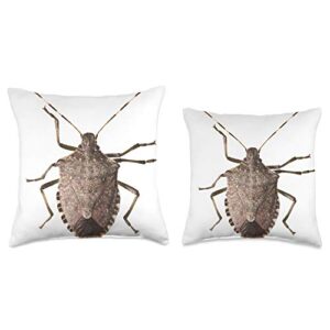 Beetles Funny Bugs T-Shirt Stink Bug Entomology Insects Funny T-Shirt Throw Pillow, 16x16, Multicolor