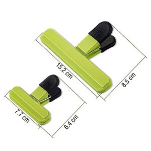 Bag Sealing Clips, Food Clips Bag Sealing Clips, Keeping Clamp Sealer For Kitchen Storage, Snack, Bread, Chip Bags 4pcs (Green)