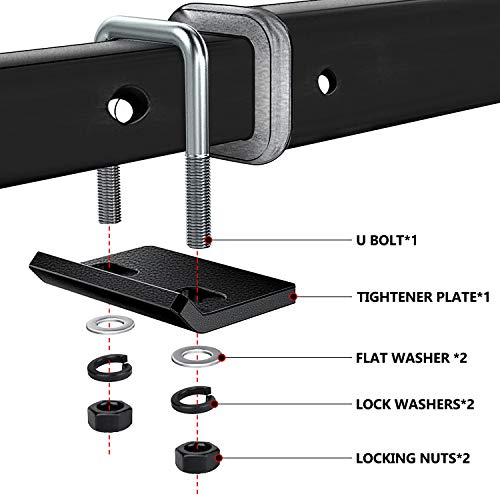 Cenipar Hitch Tightener Anti-Rattle Stabilizer for 1.25" and 2" Hitches Used in Heavy Duty Steel Trailer,Hitch Tightener Clamp Eliminating Rocking Instability(2 Packs)