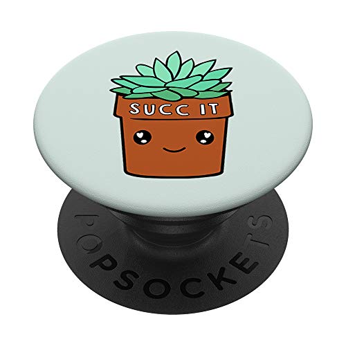 Succ It - Cute Succulent Plant Lovers Gardening Theme PopSockets PopGrip: Swappable Grip for Phones & Tablets