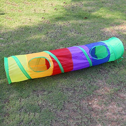 Pet Tube with 2 Holes and Play Ball, Tunnel for Kitten, Puppy, Rabbit and Small Animal (2-Way)