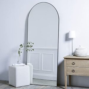 cassilando full length mirror 65"×22" floor mirror, standing mirror smooth arched top mirror, large arched mirror, bedroom living room wall mirror