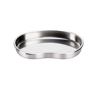 setaria viridis stainless steel kidney tray 7", emesis basin kidney shaped emesis bowl round edges. reusable metal kidney dish.dental instruments ideal for soiled dressings,waste, liquid. (m)