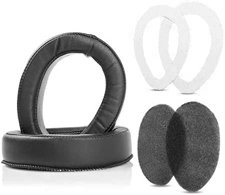 YunYiYi Replacement Earpad Cups Cushions Compatible with Sennheiser HD500 HD570 HD575 HD590 HD270 Headset Covers Earmuffs (PU Leather)