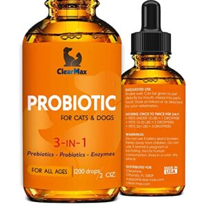 probiotics for dogs - cat probiotic - great dog probiotics and digestive enzymes for pet - dog digestive enzymes & pure prebiotic - canine probiotic - probiotics for cats - puppy probiotic