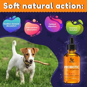 Probiotics for Dogs - Cat Probiotic - Great Dog Probiotics and Digestive Enzymes for Pet - Dog Digestive Enzymes & Pure Prebiotic - Canine Probiotic - Probiotics for Cats - Puppy Probiotic