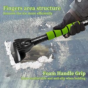 Ice Scraper for Car Windshield, SEAAES Extendable Snow Brush Remover with Foam Grip for Car Auto SUV Truck Windows