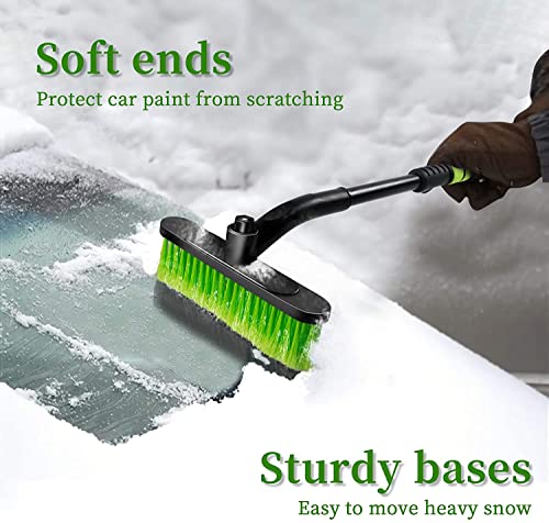 Ice Scraper for Car Windshield, SEAAES Extendable Snow Brush Remover with Foam Grip for Car Auto SUV Truck Windows