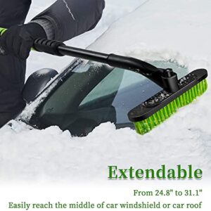 Ice Scraper for Car Windshield, SEAAES Extendable Snow Brush Remover with Foam Grip for Car Auto SUV Truck Windows