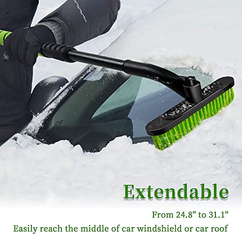 Ice Scraper for Car Windshield, SEAAES Extendable Snow Brush Remover with Foam Grip for Car Auto SUV Truck Windows