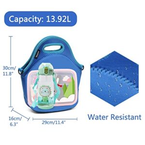 VASCHY Lightweight Preschool Backpack and Cute Whale Lunch Bag Bundle