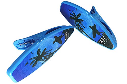 2 Pack Set Pair of Surfboard Style Beach Towel Clips Jumbo Size for Beach Chair, Cruise Beach Patio, Pool Accessories for Chairs, Household Clip, Baby Stroller. by C&H Solutions