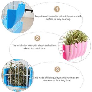 balacoo 2Pcs Bunny Hay Feeder Guinea Pig Hay Holder Less Wasted Hay Rack Manger Rabbit Food Dispenser for Small Pets Guinea Pig Rabbit Chinchilla