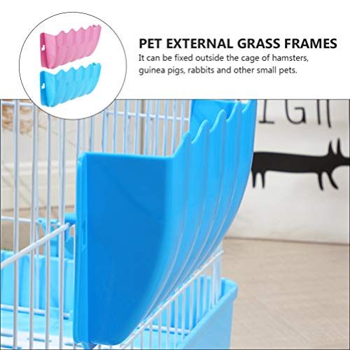 balacoo 2Pcs Bunny Hay Feeder Guinea Pig Hay Holder Less Wasted Hay Rack Manger Rabbit Food Dispenser for Small Pets Guinea Pig Rabbit Chinchilla