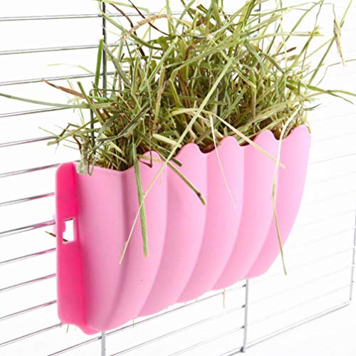 balacoo 2Pcs Bunny Hay Feeder Guinea Pig Hay Holder Less Wasted Hay Rack Manger Rabbit Food Dispenser for Small Pets Guinea Pig Rabbit Chinchilla