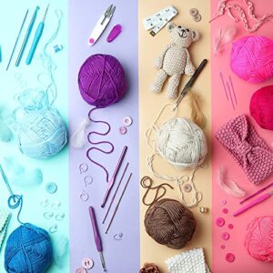 73 Piece Crochet Kit for Beginners Adults and Kids, Premium Crochet Set with 21 Crochet Hooks Set and 1500 Yards of Yarn for Crocheting Kit, Canvas Tote Bag and Lots More - Beginner Crochet Kit