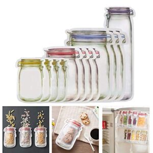 guagll 10pcs portable sealed transparent food storage bag picnic travel snack moisture-proof fresh-keeping bag