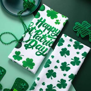 4 Pieces St. Patrick's Day Hand Towels Irish Shamrock Kitchen Towels Bath Towels Dish Towels Bathroom Towel for St Patrick's Day Decoration