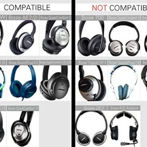 Bose Headphones Replacement Ear Pads for QuietComfort QC35/35ii/25/2/15 Ear Cushions for QC35 QC35ii QC25 QC2 QC15 Ae2 Ae2i Ae2w Sound True & SoundLink (Around-Ear Series Only)