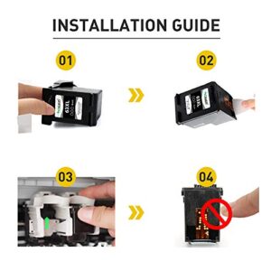 Remanufactured for HP Ink 63 Replacement 63xl Black Ink Cartridge for HP OfficeJet 3830 4650 5255 4652 Envy 4520 4510 4512 4513 4516 Deskjet 1112 3634 3639 3632 2130 for 63xl Ink Cartridge Combo Pack