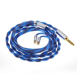 Linsoul Euphrosyne Litz Type 6 5N OCC Silver Plated OCC Cable (2pin-0.78mm, 4.4mm, Blue)