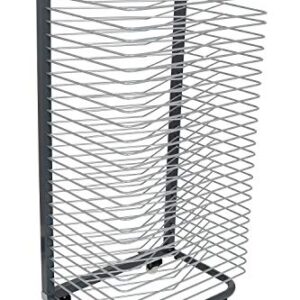 READY 2 LEARN Art Drying Rack - Sturdy Art Organizer for Paintings and Drawings - 25 Shelves - Steel - 4 Casters - 2 Locking Wheels - 37.75"H x 17.75"W