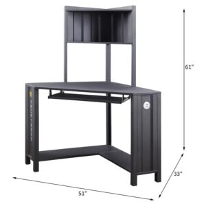 Acme Furniture Cargo Desk, Gunmetal