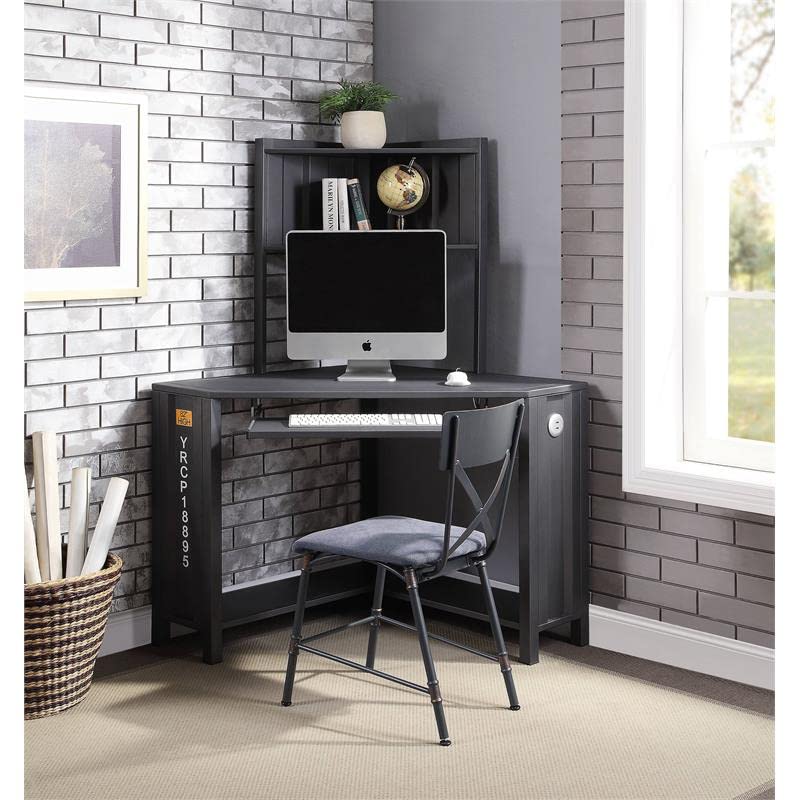 Acme Furniture Cargo Desk, Gunmetal