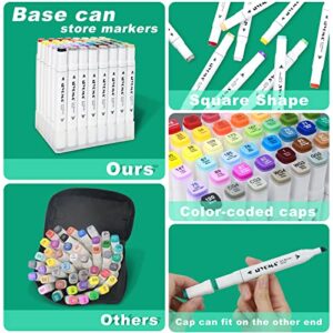 Y YOMA 168 Colors Alcohol Markers Dual Tip Markers Art Markers Set, Unique Colors (1 Marker Case) Alcohol-based Ink, Fine & Chisel, White Penholder