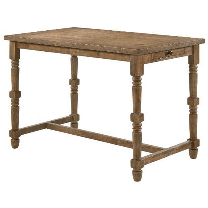 Acme Furniture Farsiris Counter Height Table, Weathered Oak Finish