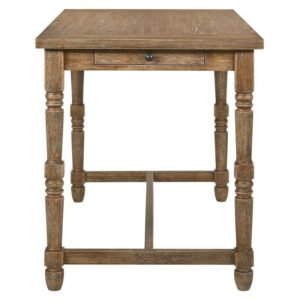 Acme Furniture Farsiris Counter Height Table, Weathered Oak Finish