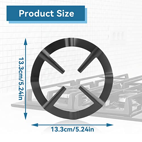 Cast Iron Wok Ring, Black Moka Pot Holder Round Gas Range Burner Grate Support Rack Stand for Kitchen