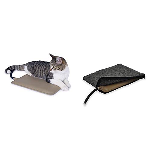 K&H PET PRODUCTS Extreme Weather Outdoor Heated Petite Kitty Pad with Deluxe Cover