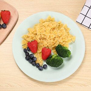 LuckyZone 11inch/5pcs Wheat Straw Plates - Reusable & Unbreakable Plate - Dishwasher & Microwave Safe - Perfect for Dinner Dishes - Healthy, Lightweight, BPA Free & Eco-Friendly (5 colors)