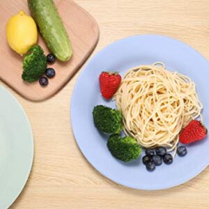 LuckyZone 11inch/5pcs Wheat Straw Plates - Reusable & Unbreakable Plate - Dishwasher & Microwave Safe - Perfect for Dinner Dishes - Healthy, Lightweight, BPA Free & Eco-Friendly (5 colors)