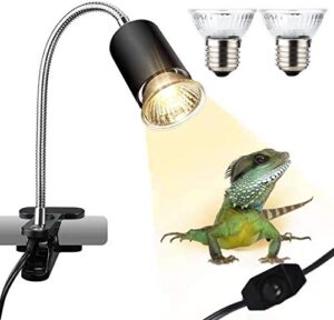 horior reptile uva uvb lamp for turtle lizard basking heat light with 360° clamp dimmable light for reptile