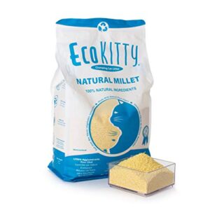 ecokitty clumping cat litter, millet