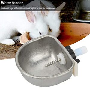 10PCS Rabbit Water Feeder Breeding Equipment Automatic Rabbit Drinker Cage Water Cup Anti-Scratch Stainless Steel Nipple Drinking Coop Cup Feeding Water Bowl