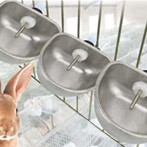 10PCS Rabbit Water Feeder Breeding Equipment Automatic Rabbit Drinker Cage Water Cup Anti-Scratch Stainless Steel Nipple Drinking Coop Cup Feeding Water Bowl