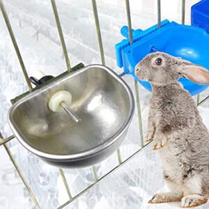 10PCS Rabbit Water Feeder Breeding Equipment Automatic Rabbit Drinker Cage Water Cup Anti-Scratch Stainless Steel Nipple Drinking Coop Cup Feeding Water Bowl